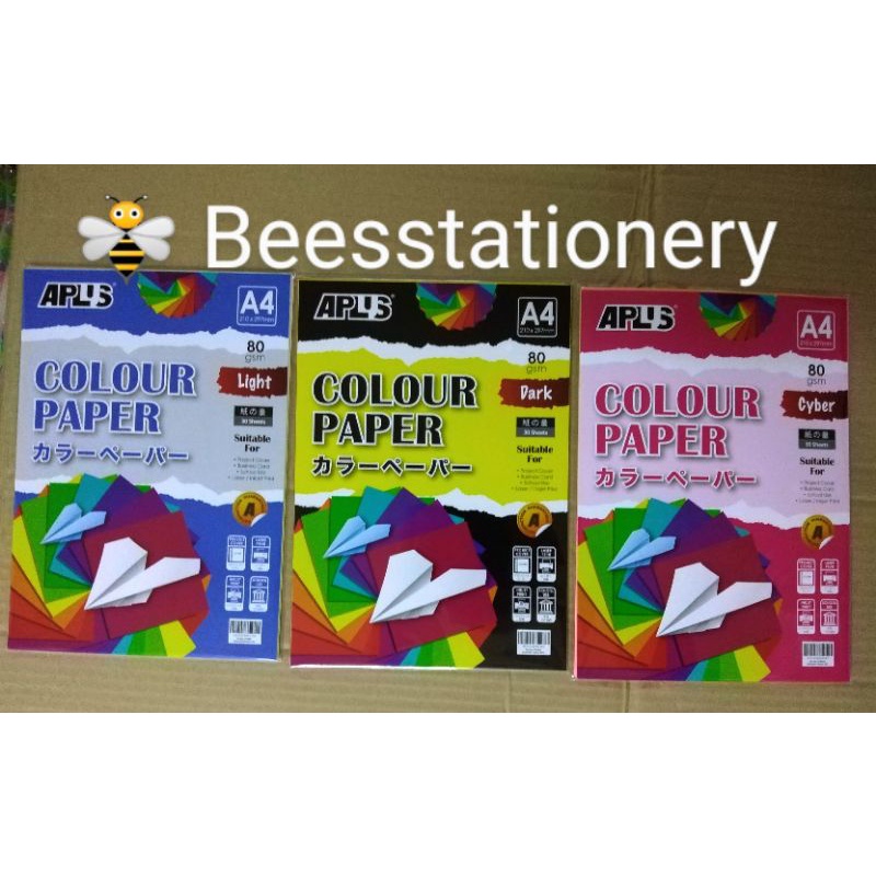 Aplus A4 80gsm colour paper(30 sheets) | Shopee Malaysia