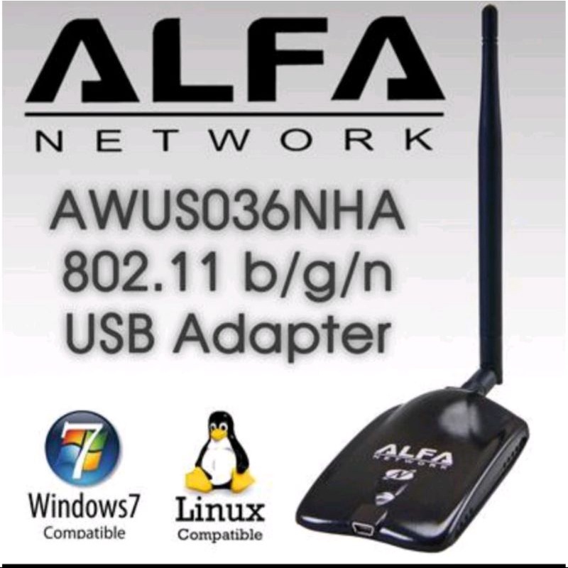 Original Alfa AWUS036NHA 802.11n WIRELESS-N USB Wi-Fi + Antenna ...