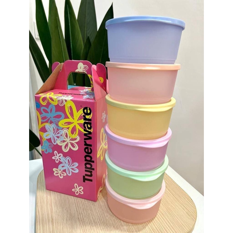Tupperware Summer fresh round 530ml 6pcs with gift box Airtight Liquid ...