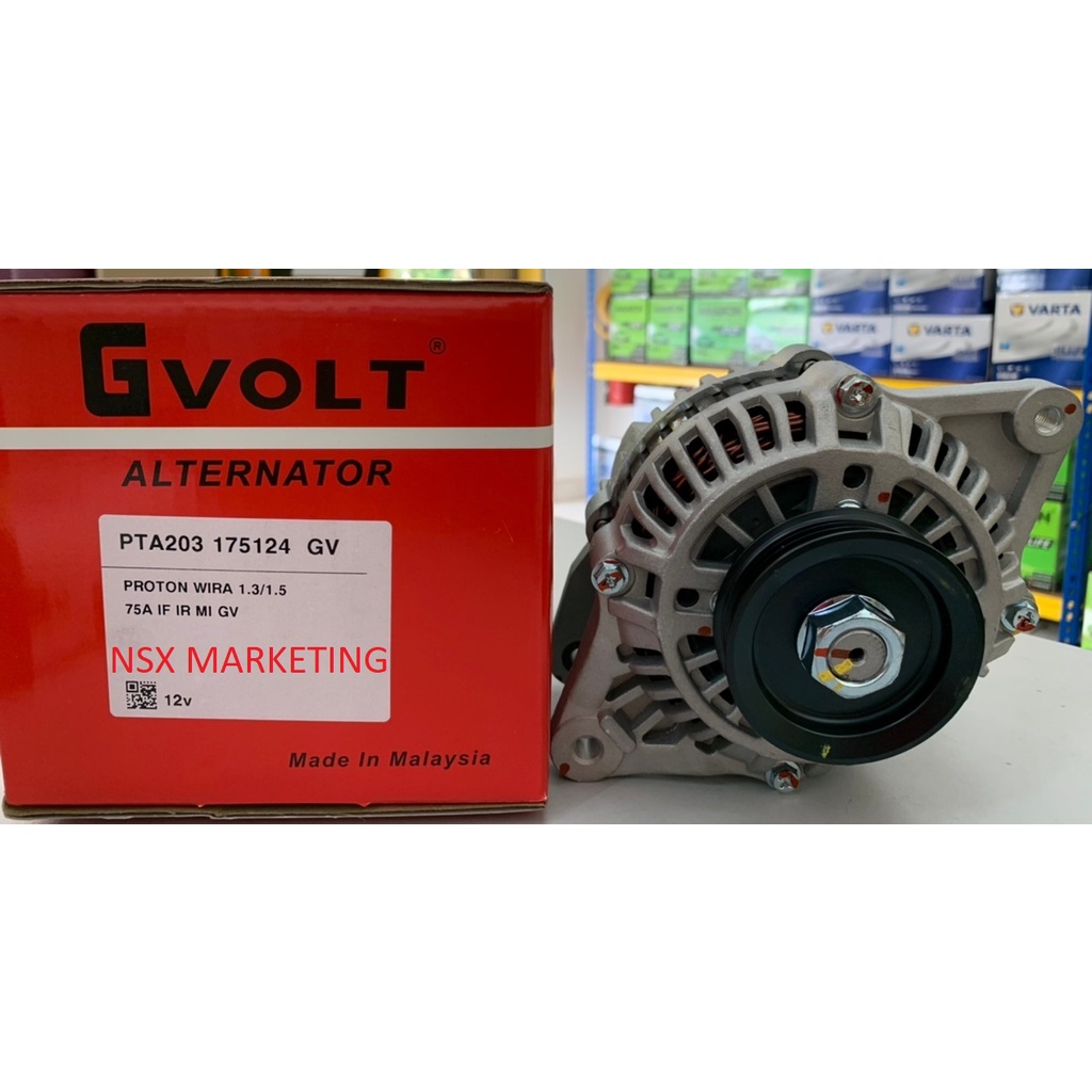 PROTON WIRA 1.3/1.5 12V 75A 4PK 2PIN ALTERNATOR NEW (MADE IN MALAYSIA ...