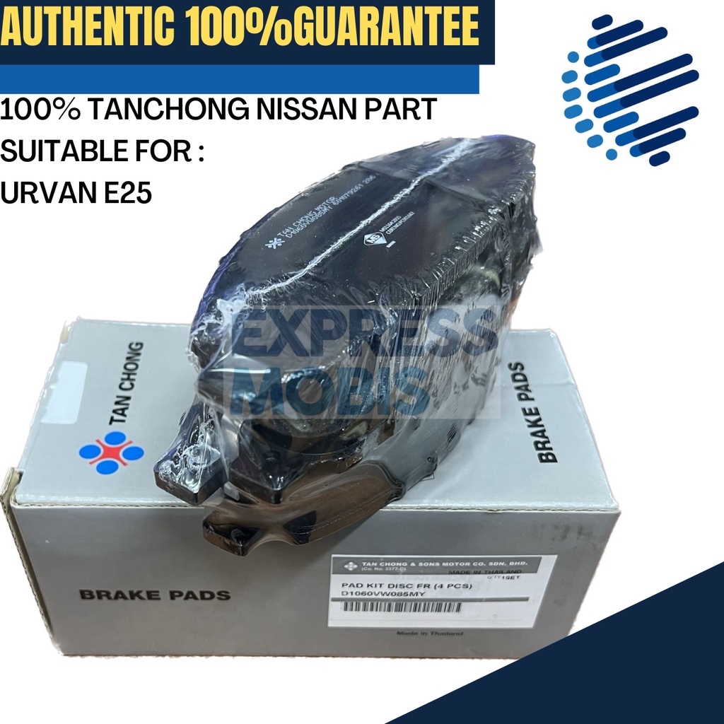 TAN CHONG NISSAN FRONT BRAKE PAD D1060-VW085MY URVAN E25 | Shopee Malaysia