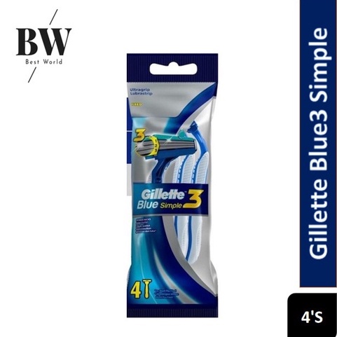 Gillette Blue3 Simple Disposable Razor 4s | Shopee Malaysia