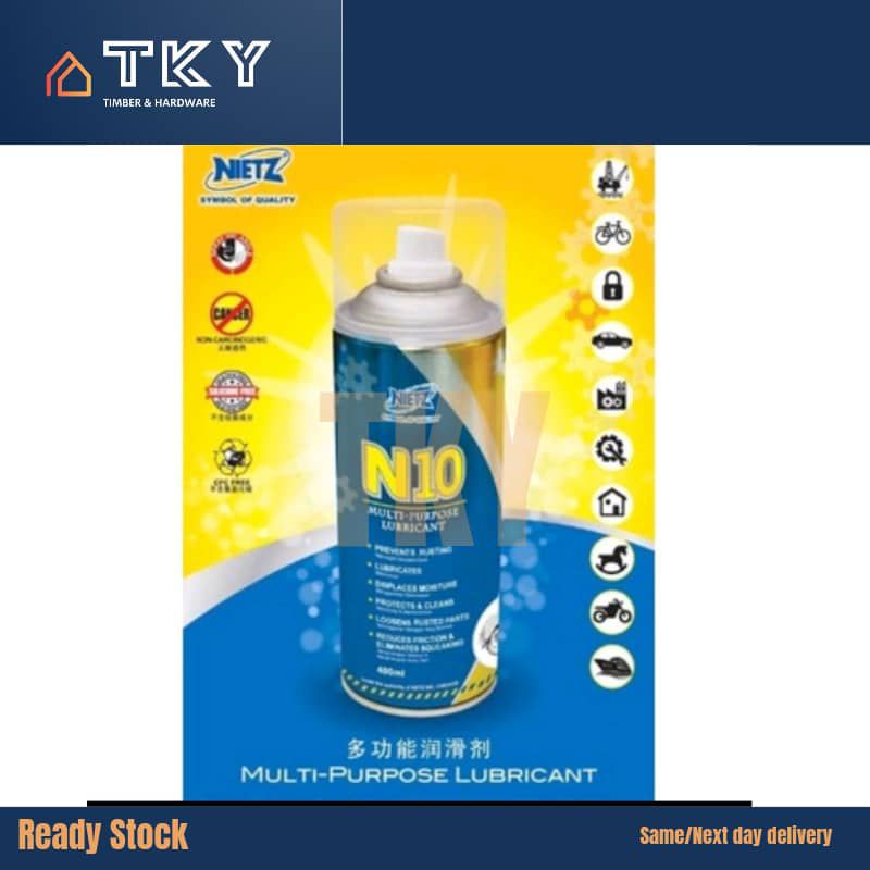 NIETZ N10 Multi Purpose Lubricant Anti-Rust Spray (400ml) | Shopee Malaysia