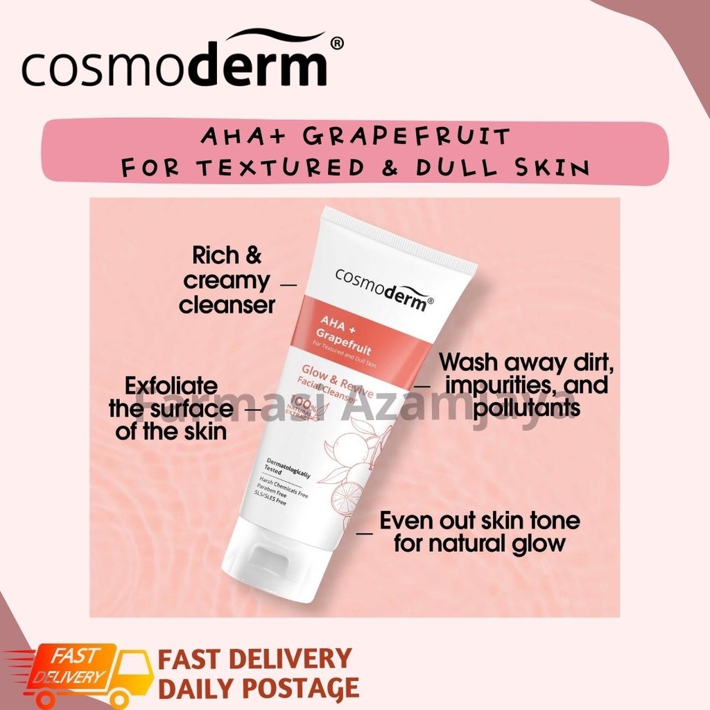 COSMODERM NATURAL GLOW & REVIVE FACIAL CLEANSER 100ML | Shopee Malaysia