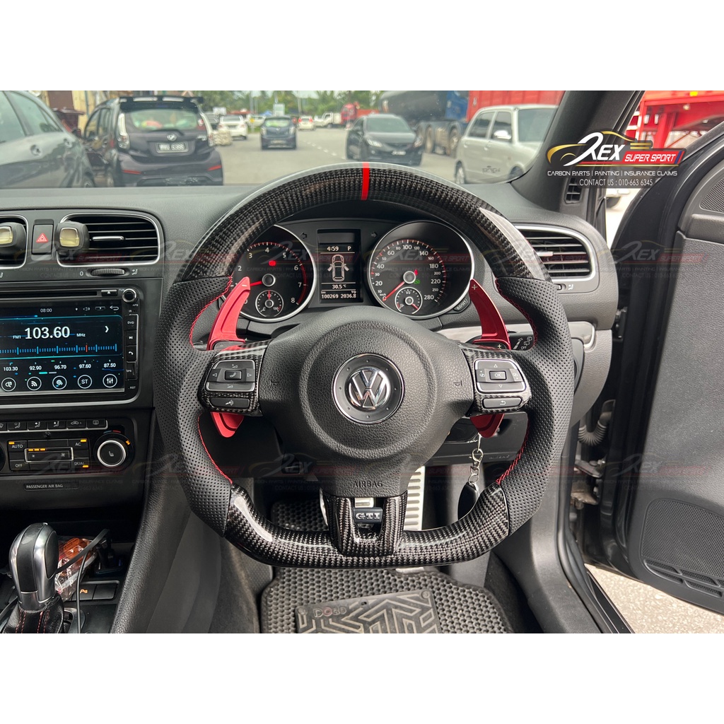 VW Volkswagen Golf MK6 GTI / R Carbon Steering Wheel Trade In | Shopee ...