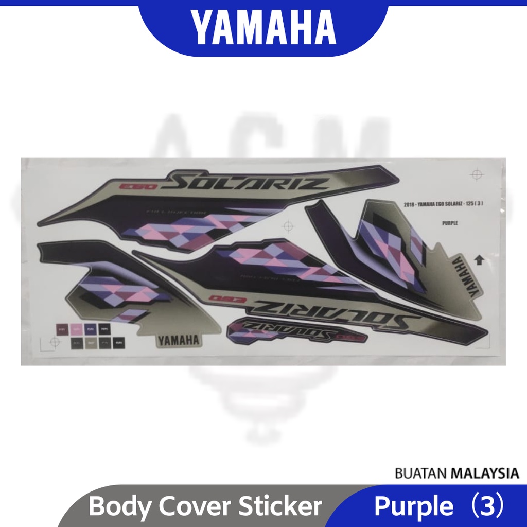 YAMAHA EGO Solariz Sticker Body Cover Set Coverset Strike Stripe ...