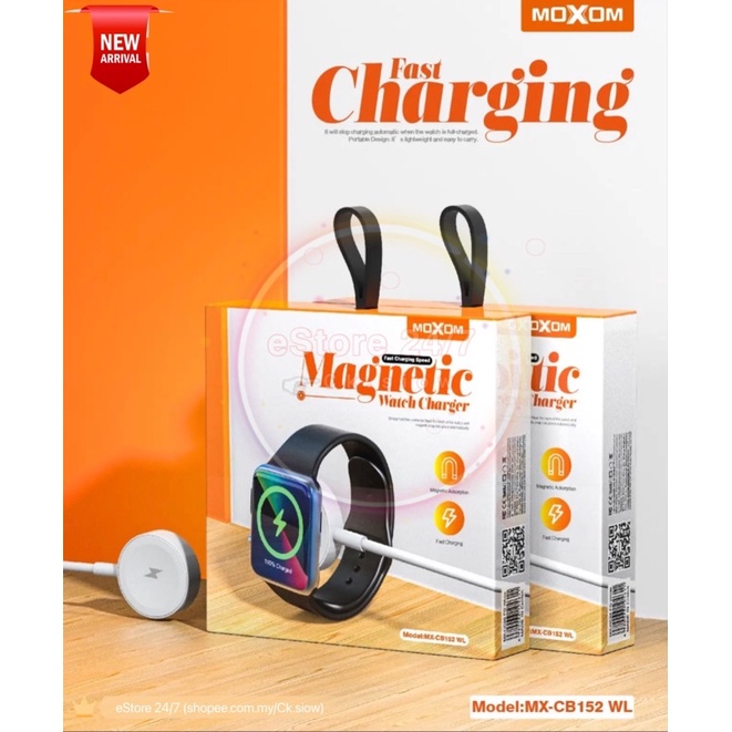 MOXOM MX CB152 CB153 CB154 Magnetic Wireless Compatible Watch 1 2 3 4 5 6 7 Portable Charger ...