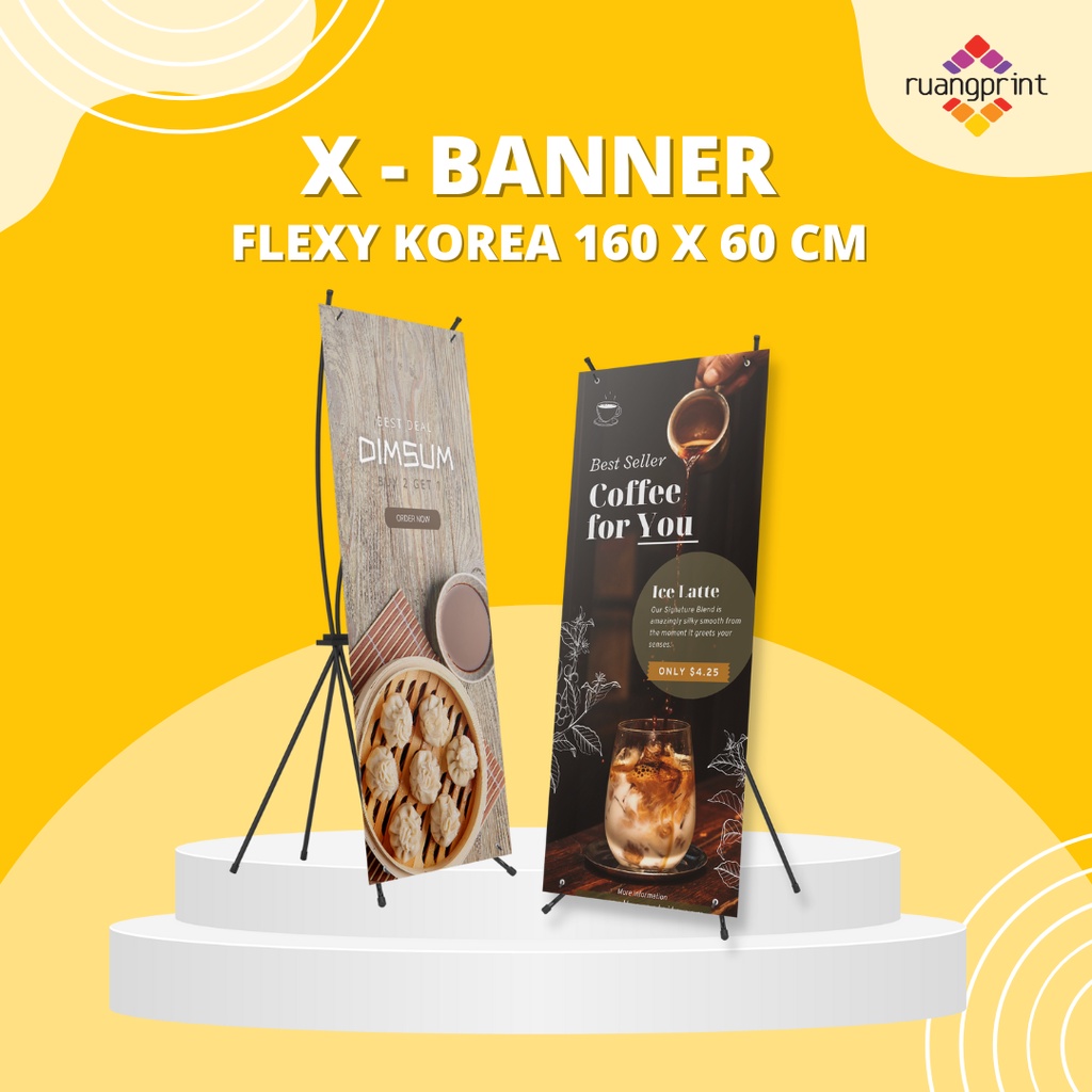 X banner 60 x 160 / x banner Korean material / print x banner / x ...
