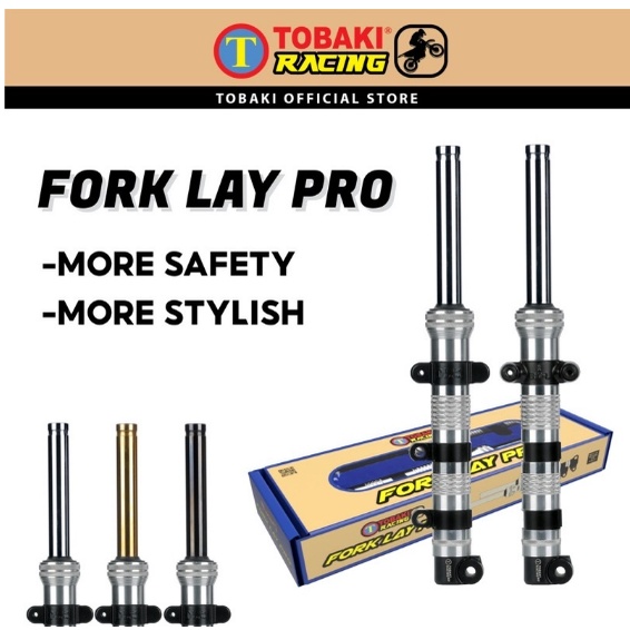 Y15ZR Y16ZR Y15 Y16 TOBAKI RACING FRONT FORK LAY PRO ASSY [ BLACK / GOLD ] | Shopee Malaysia
