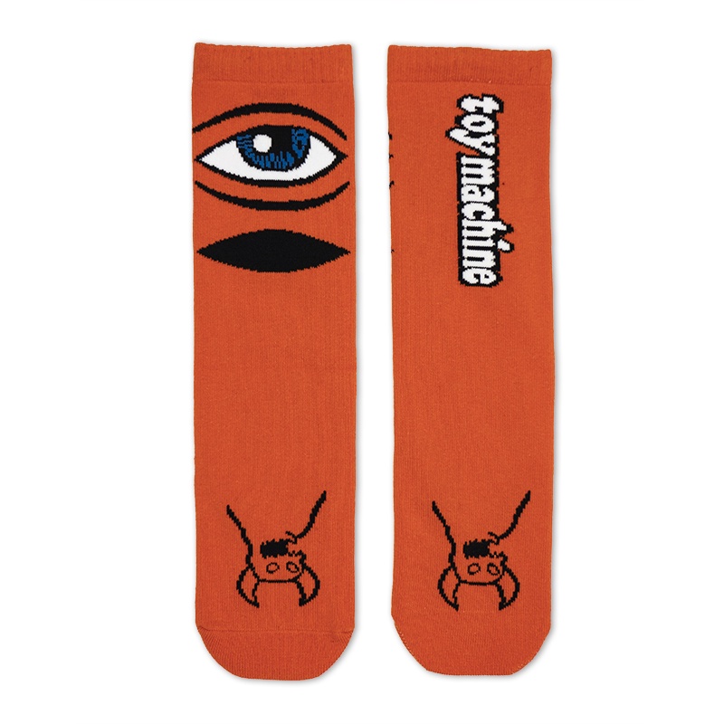Toy Machine Sect Eye kids no heel socks ( Orange ) | Shopee Malaysia
