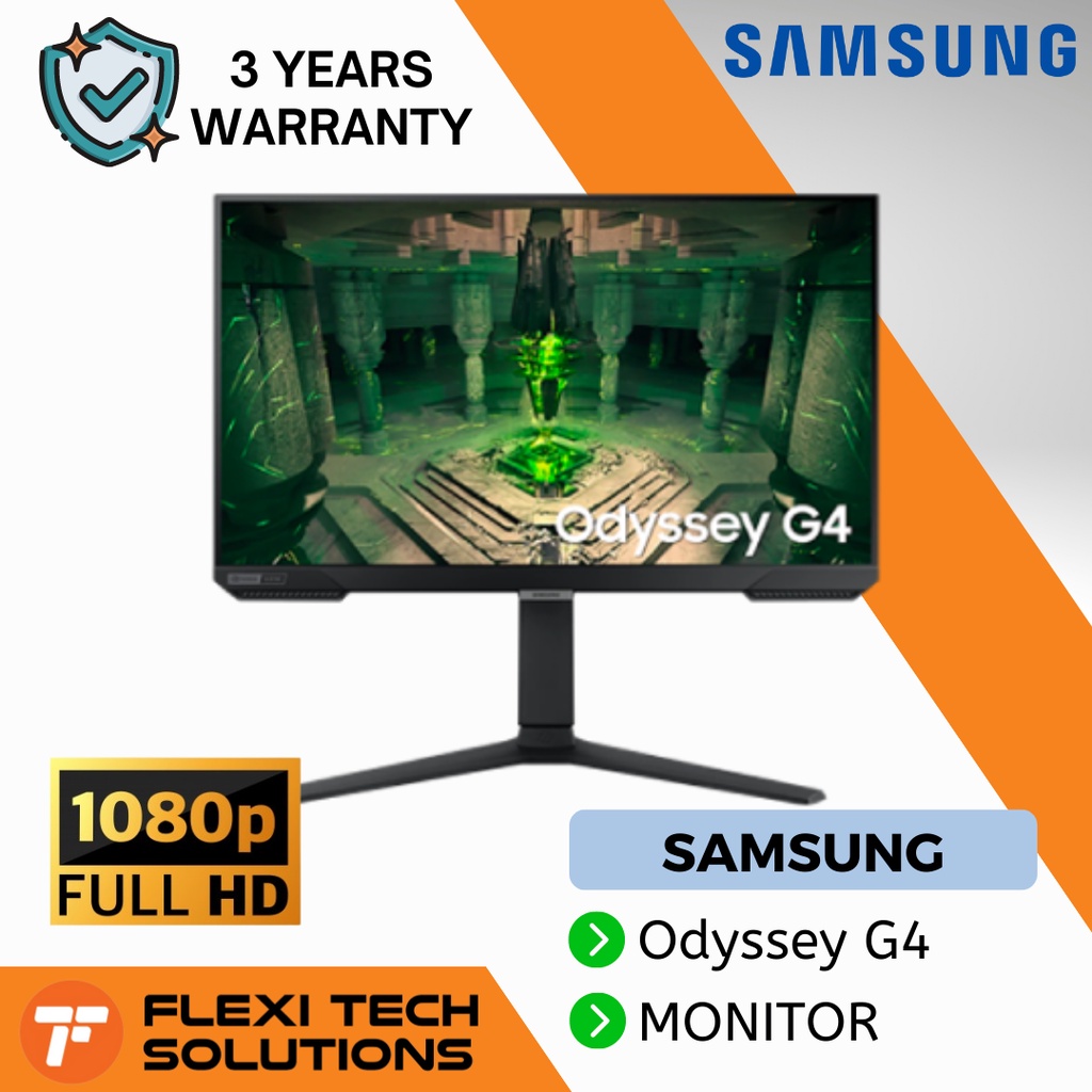 Flexi Tech SAMSUNG 27" Odyssey G4 Gaming Monitor 1,920 x 1,080 1ms (GTG ...