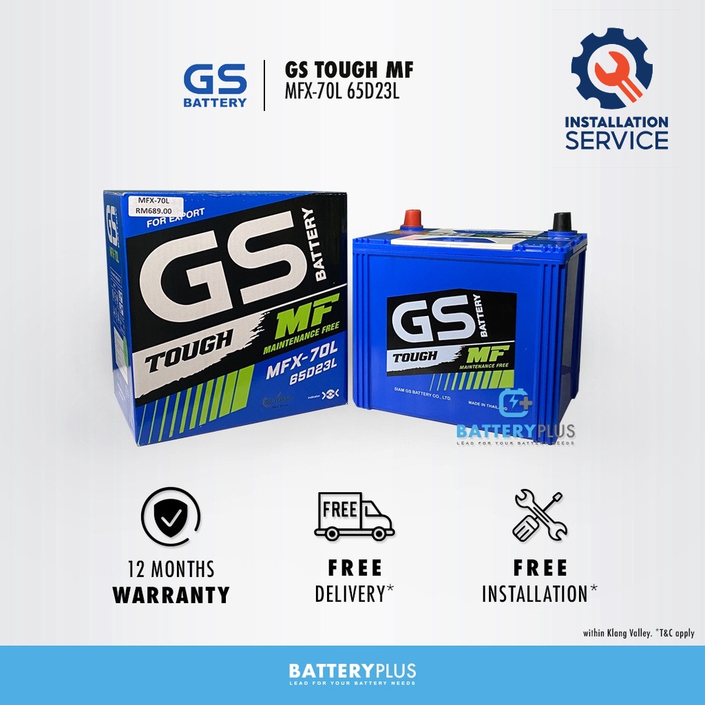 [ Installation Provided ] 65D23L | MFX-70L | GS Tough MF Car Battery ...