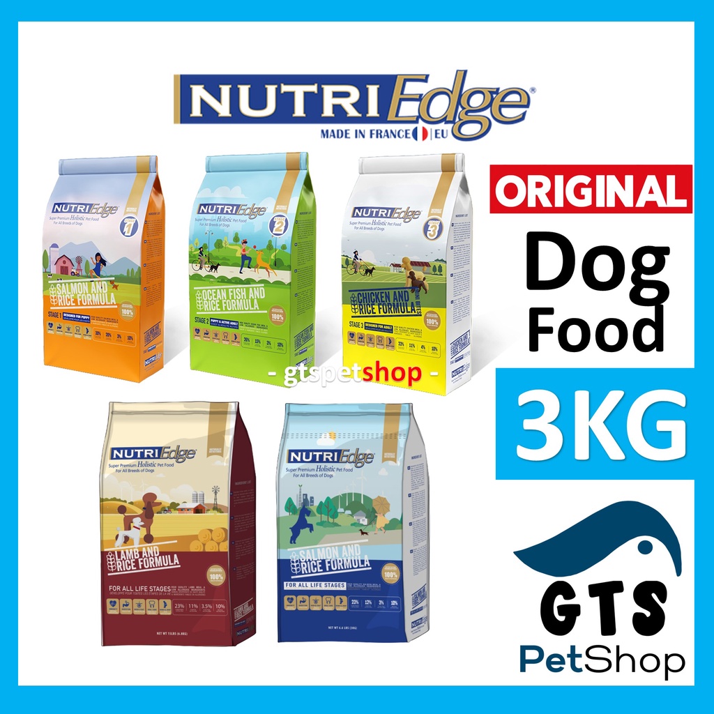 NutriEdge Dog Dry Food (3KG) Dog Food - Puppy Adult Dog All Stages ...