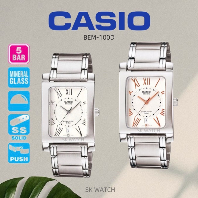 Original Casio Beside | Casio Unisex Watch | Bem-100d | Shopee Malaysia