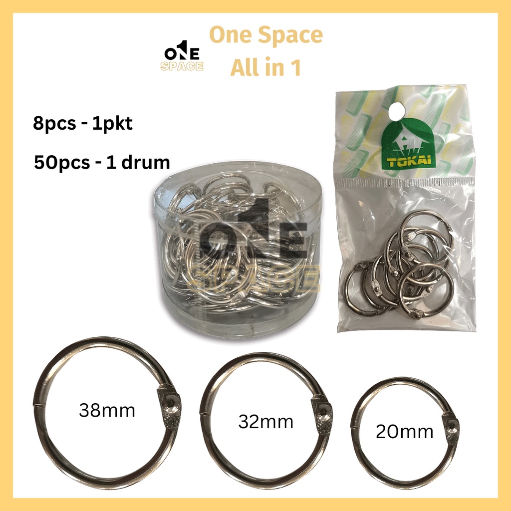 Key Ring / Card Ring / Paper Book Ring / Binder Ring ( 20mm / 32mm ...