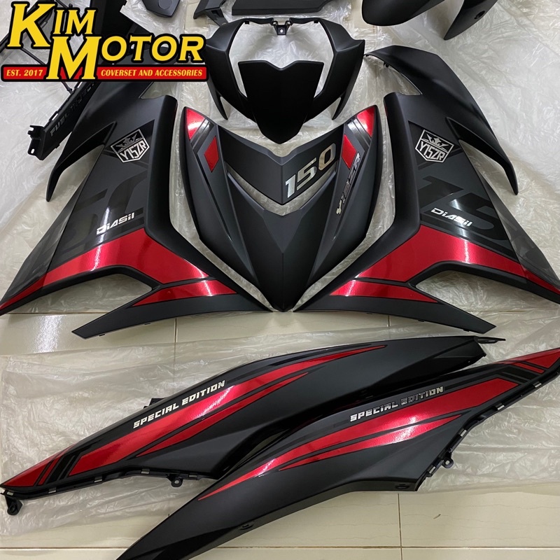 COVERSET Y15 V1 V2 ORIGINAL VELOZI COVERSET MATT BLACK CHROME SILVER 3D ...