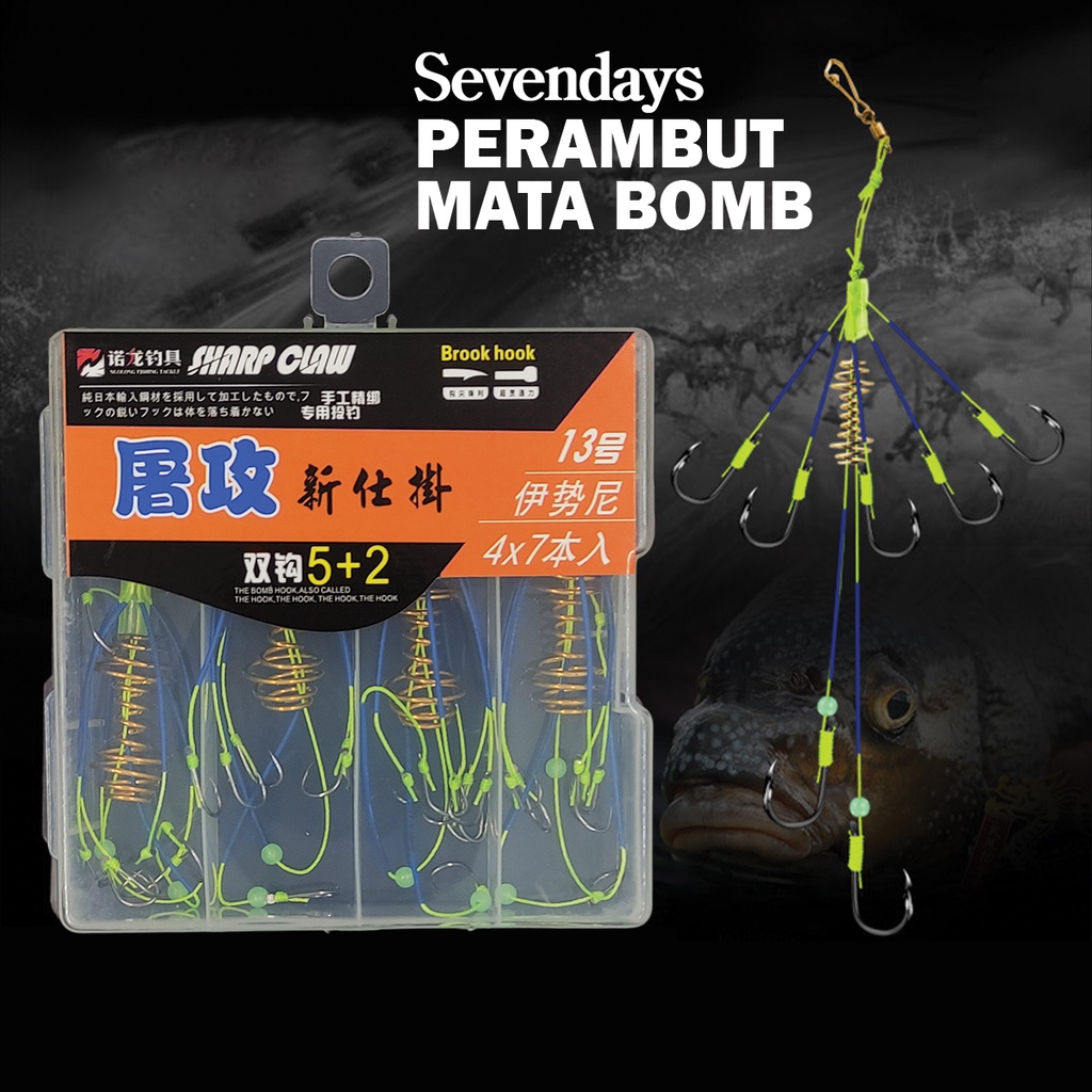 [4pcs] Perambut Mata Bomb Luminous Bait Spring Bomb Net Bottom Fishing ...