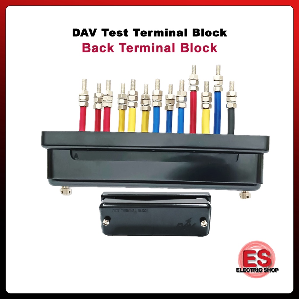 DAV Test Terminal Block Back Connection, 13 Terminal with PC cover ...