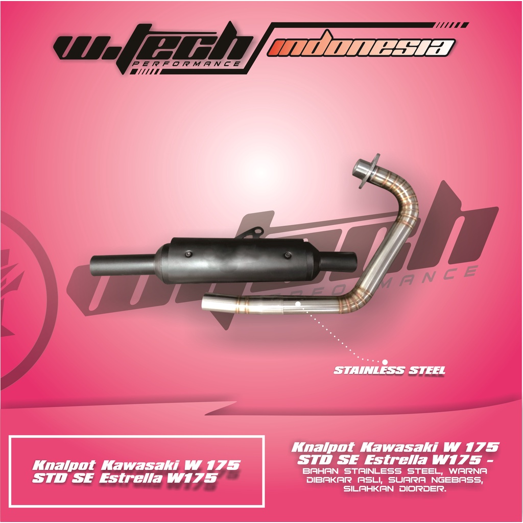 Kawasaki w 175 STD SE Estrella w175 wtech racing exhaust | Shopee Malaysia