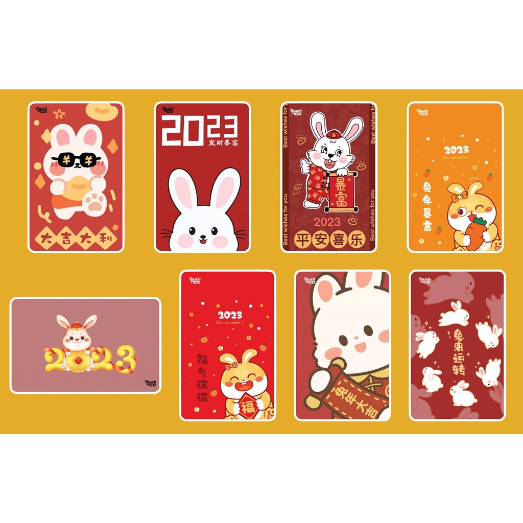 2023 CNY RABBIT (SERIES 1) - Tng Touch N Go/Bank Card Sticker Cover ...