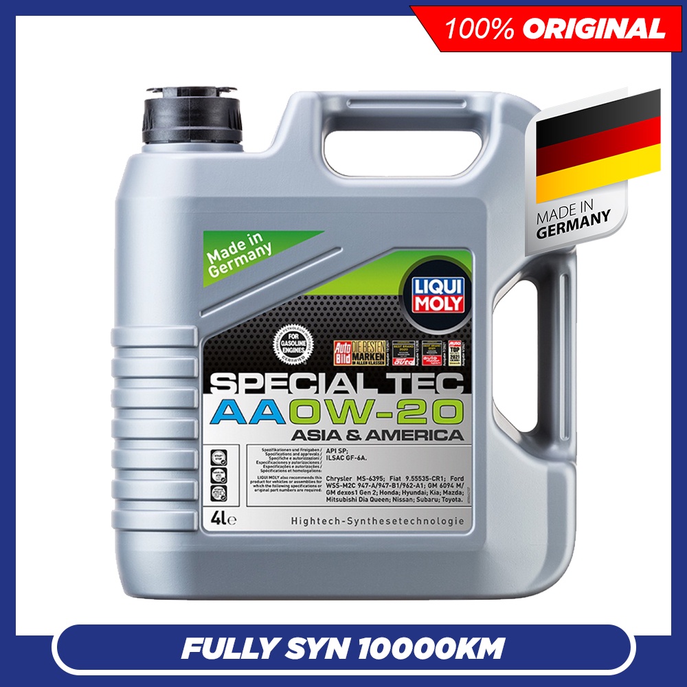 Liqui Moly SPECIAL TEC AA 5W30 0W20 SP Fully Synthetic Engine Oil 4Litre 10000KM 5W-30 0W-20 ...