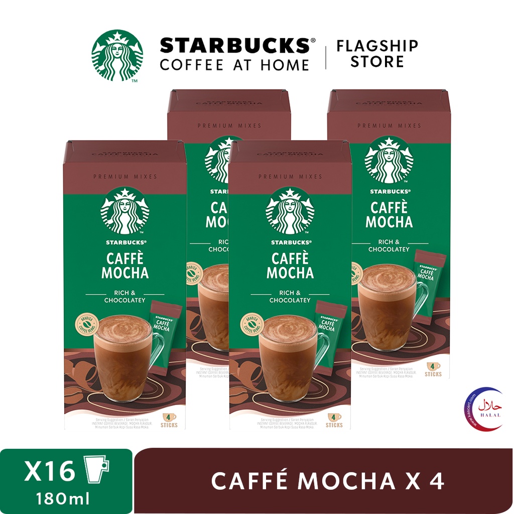 [Pack of 4] STARBUCKS Caffè Mocha Premium Mixes (Box of 4 Sticks) | Shopee Malaysia