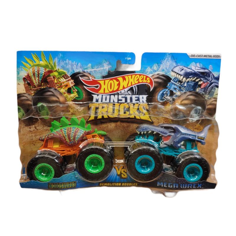 [NS] Hot Wheels Monster Trucks Doubles Motosaurus VS Mega-Wrex | Shopee Malaysia
