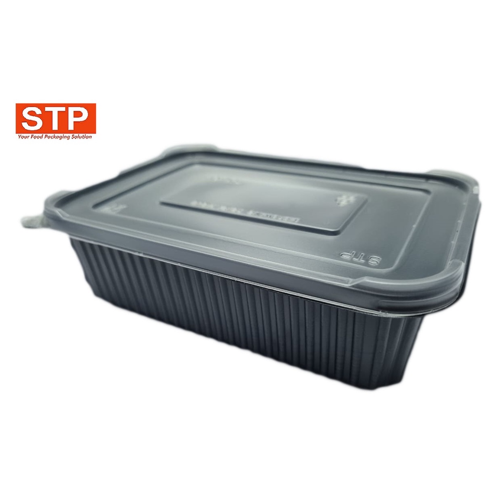 STP Lunch Box with Lid, Disposable Lunch Box, (750ml), RX750BK/RXL01 ...