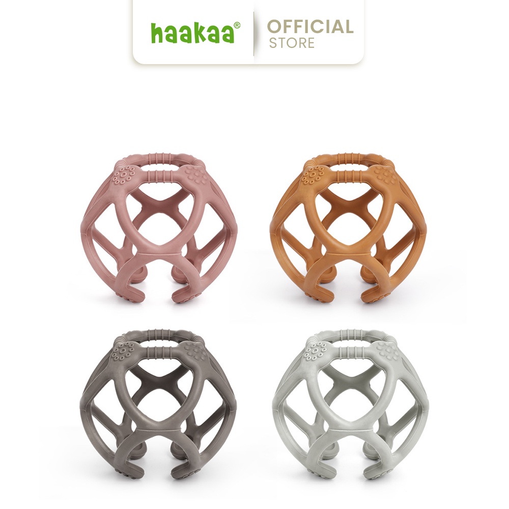 HaaKaa Silicone Baby Teether Teething Ball (3 months+) BPA, PVC and ...
