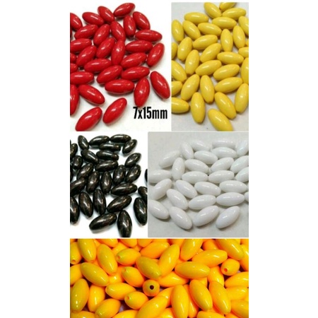 7x15mm Acrylic Rice Beads (20+-g) | Shopee Malaysia