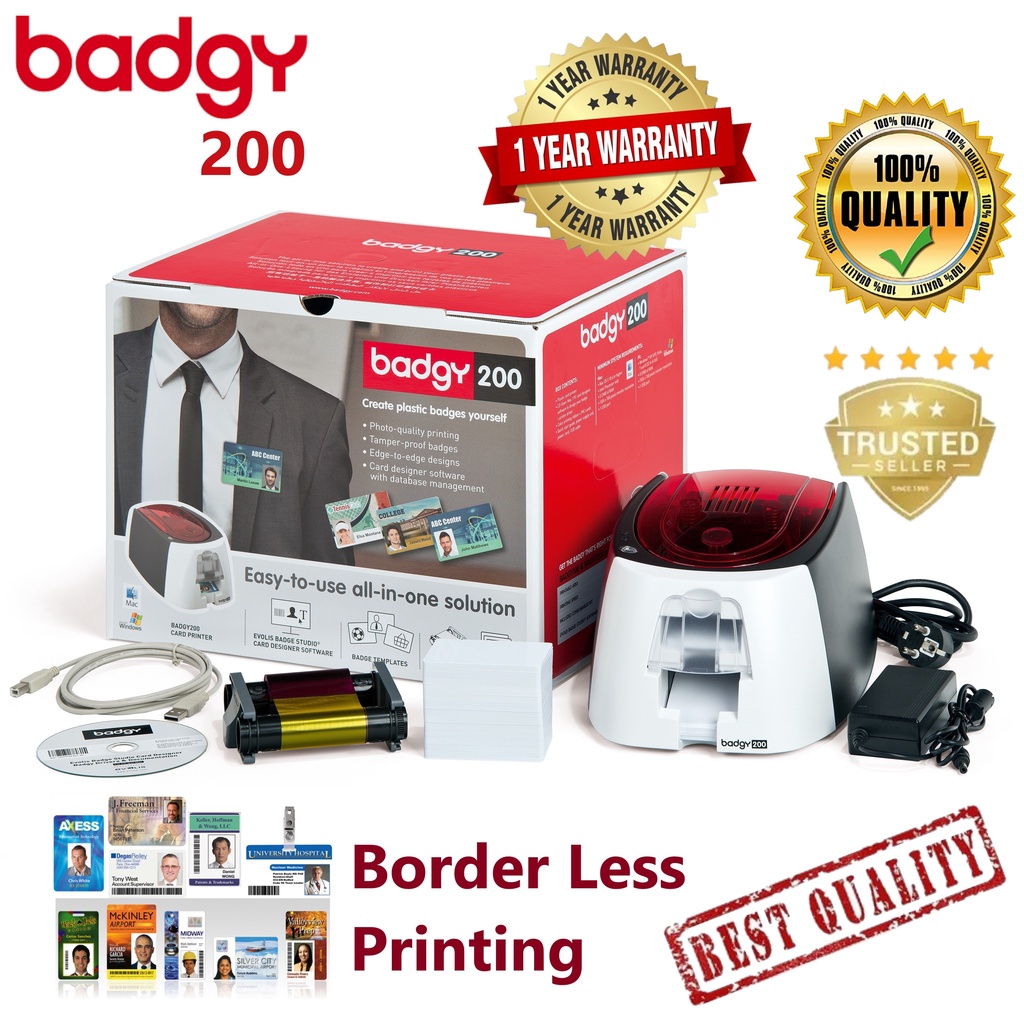 BADGY 200 ID CARD PRINTER (The affordable card printing solution ...