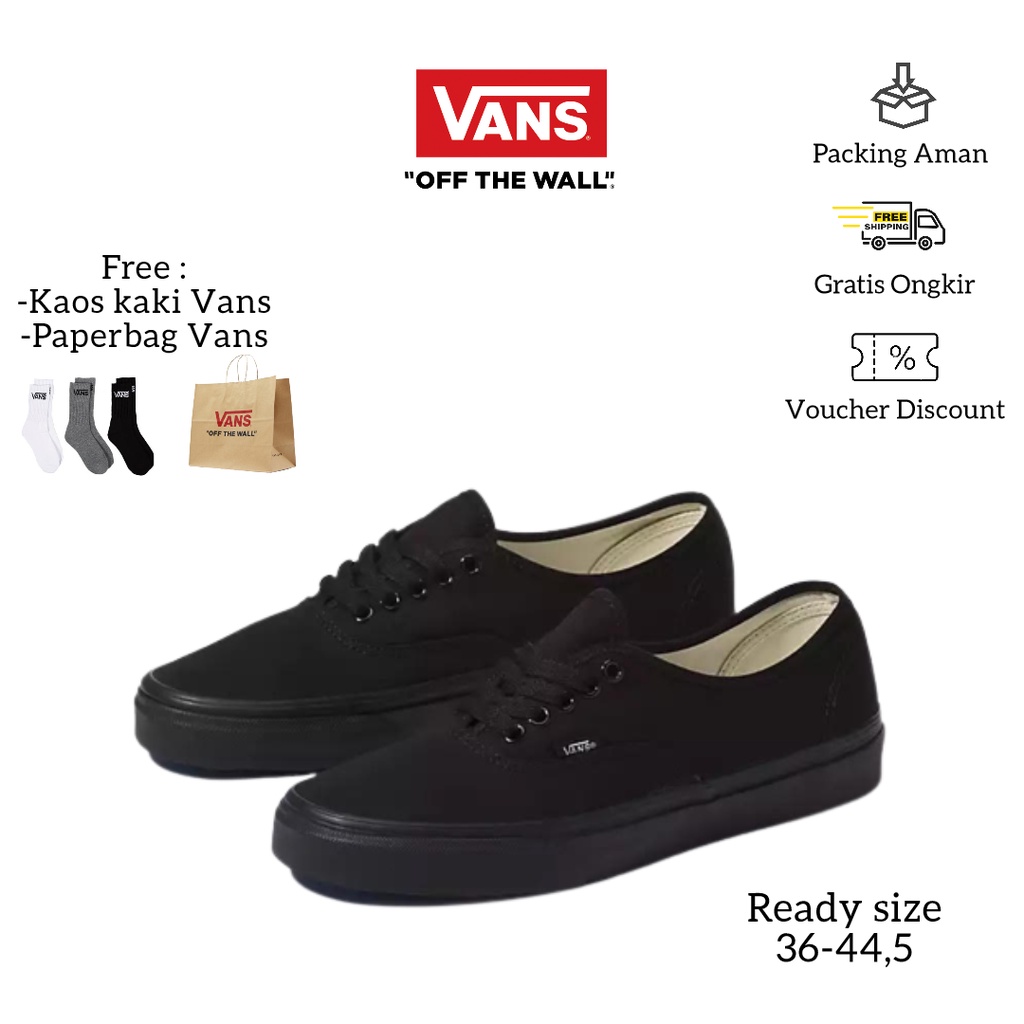 Original Authentic Full Black Vans | Shopee Malaysia