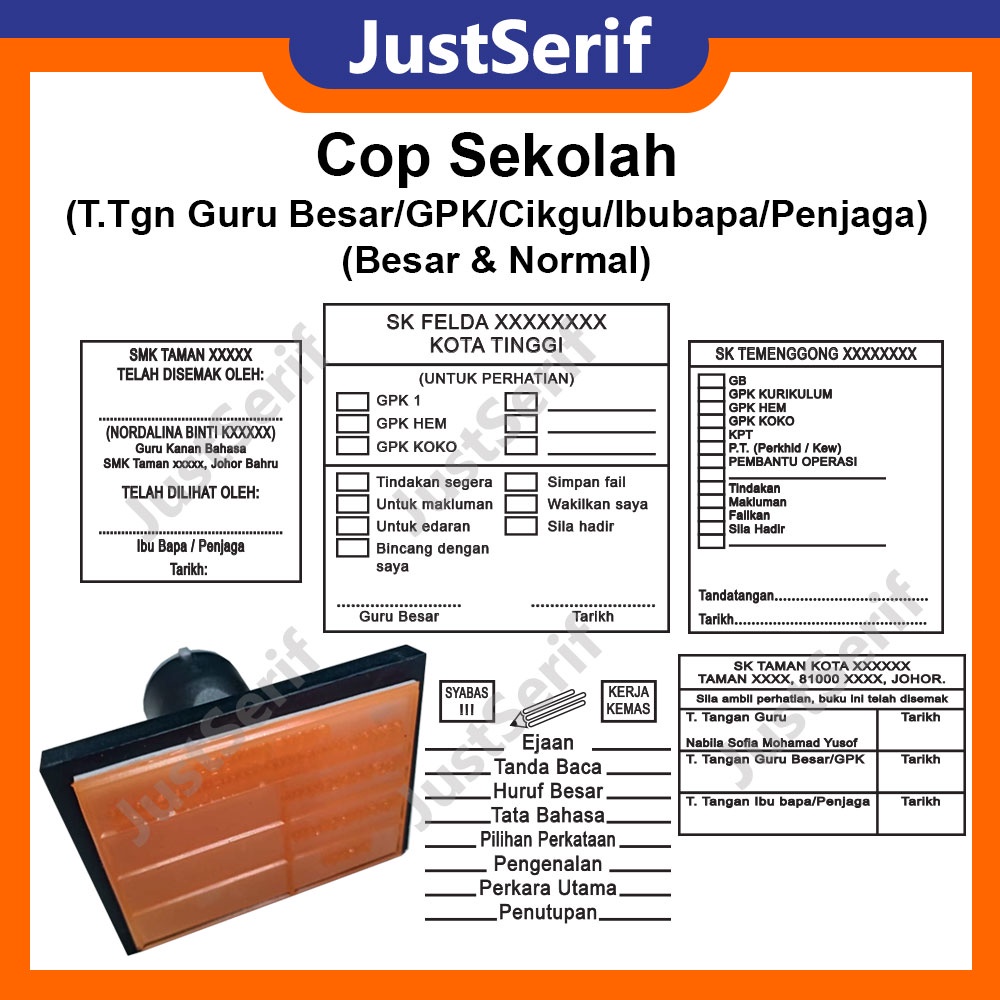 Cop untuk sekolah rubber stamp for school | Shopee Malaysia