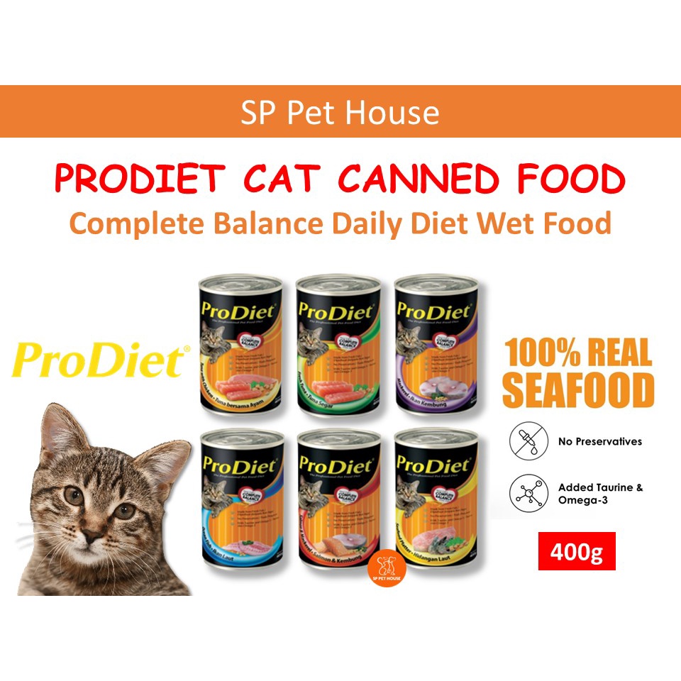 ProDiet Wet Cat Canned Food 400g / Prodiet Makanan Basah Kucing Canned ...