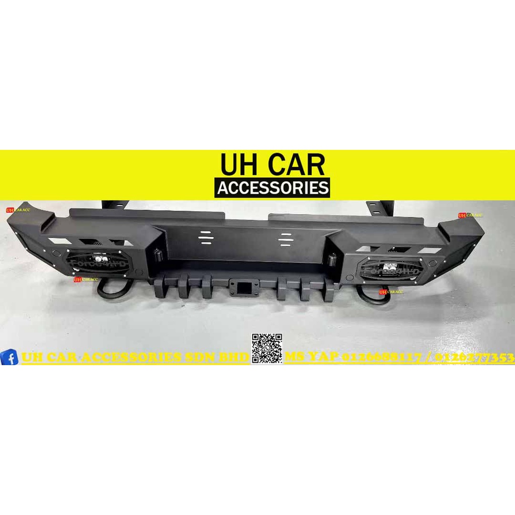 FORD RANGER T9 2022 FORCE TK STEEL REAR BUMPER BULL BAR | Shopee Malaysia