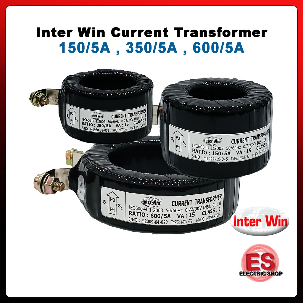 InterWin Current Transformer (CT) Ratio 150/5A , 350/5A , 600/5A ...