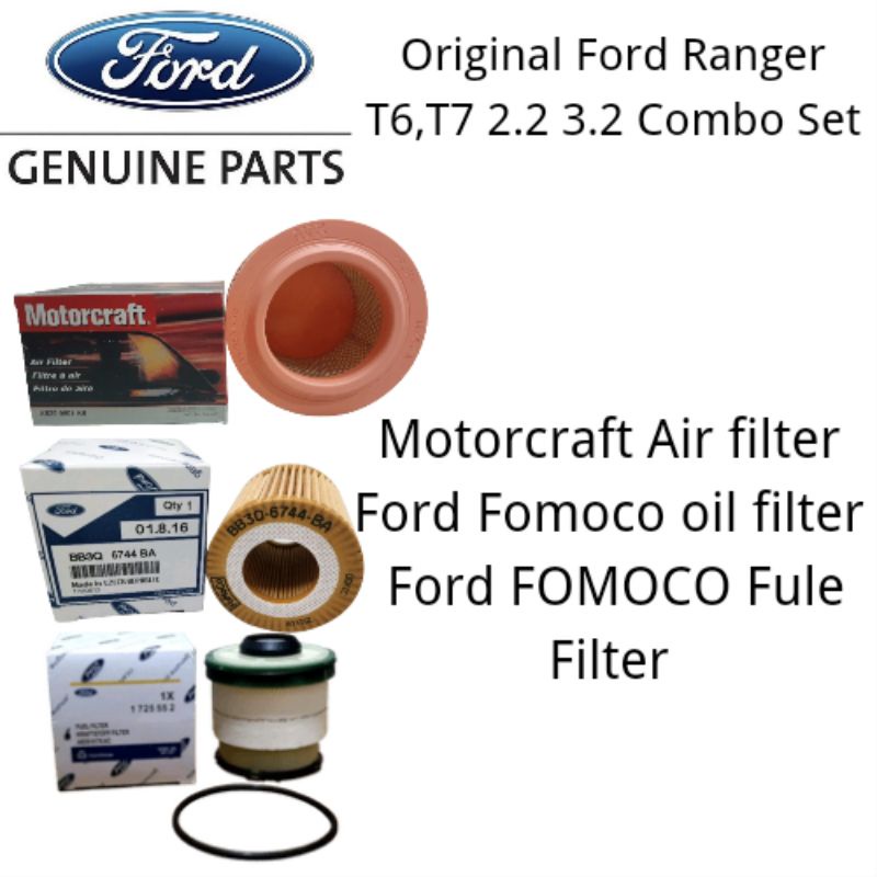 Original Ford Ranger T6,T7 2.2 3.2 Combo Set(Air filter,Diesel filter ...