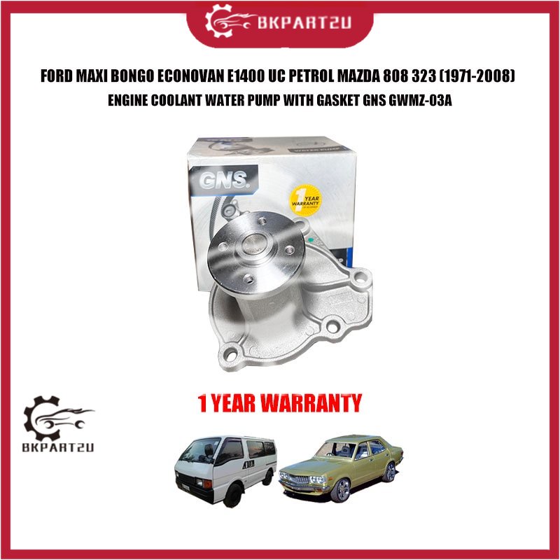 FORD MAXI BONGO ECONOVAN E1400 UC PETROL MAZDA 808 323 ENGINE COOLANT WATER PUMP WITH GASKET GNS ...