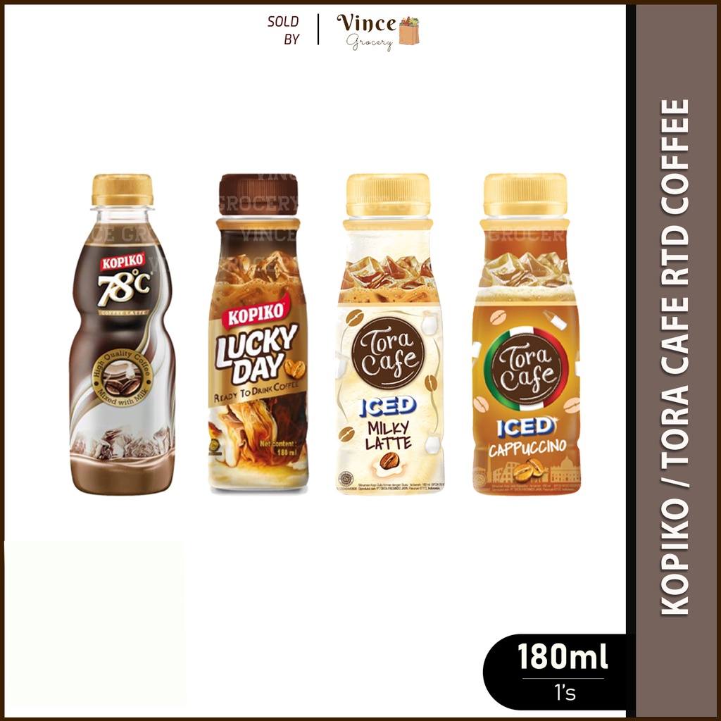 KOPIKO TORACAFE 78°C Coffee Latte / Lucky Day / Iced Milk Latte / Iced ...