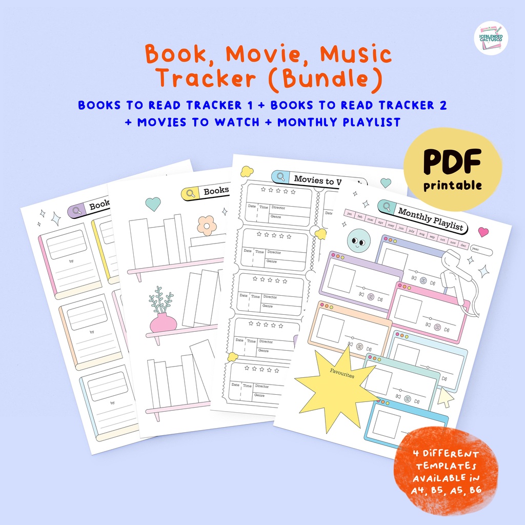 (Series F) Music, Movie, Book Tracker - Playlist, Library (Undated ... (Series F) Music, Movie, Book Tracker - Playlist, Library (Undated ...
