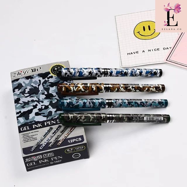 Creative Soldier Gel Pen Black Ink 0.5mm | Fancy Pen Muji Style Korean ...