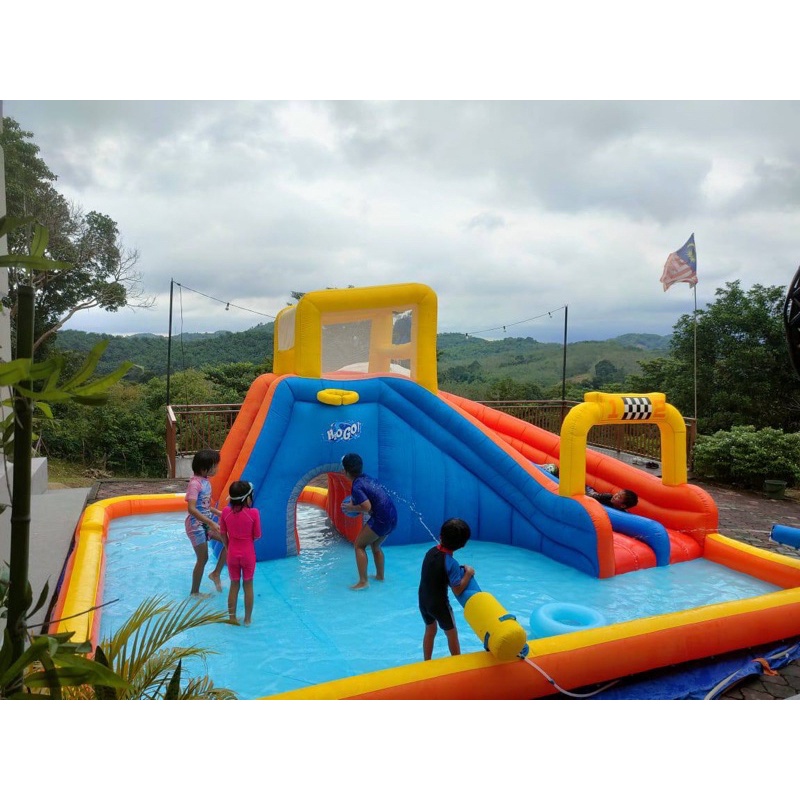H20go Car Race Power Double Slide Inflatable Kids Pool Water Kolam ...