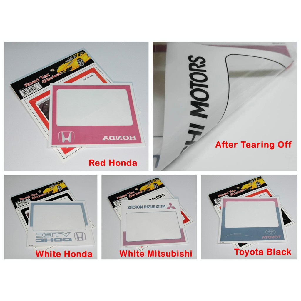 【ShopWithJoy】CAR ROAD TAX STICKER ROAD TAX UNIVERSAL HONDA TOYOTA BMW ...