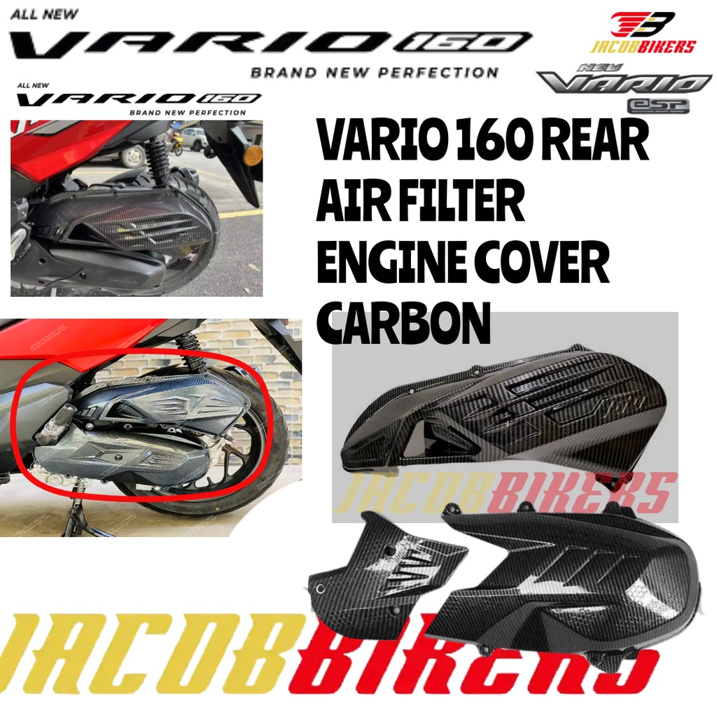 NEW HONDA VARIO160 ADV 160 AIR FILTER + ENGINE COVER CARBON | Shopee ...