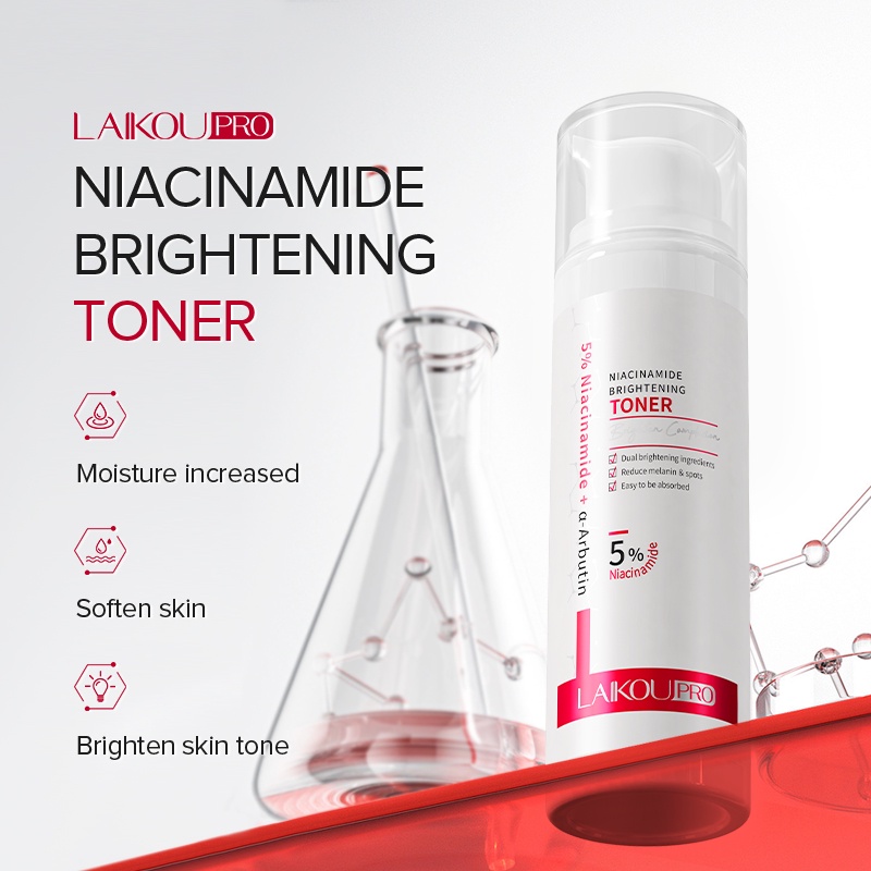 LAIKOU Pro 5% Niacinamide Toner Lighten Melanin Dark Spot Brighten Skin ...