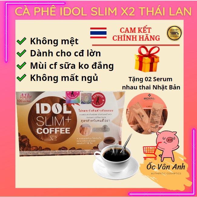 Idol Slim Coffee X2 Thai Coffee 10 packs (genuine brown pack+) | Shopee ...