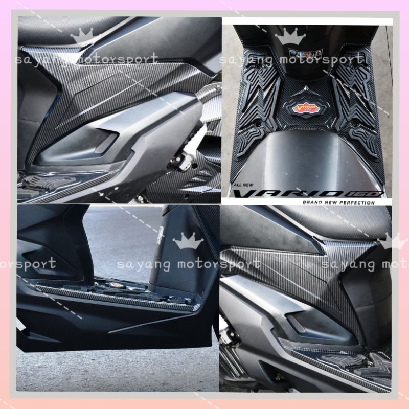 HONDA VARIO 160 FRONT SIDE BODY COVER CARPET FOOR STEP KALI PANEL ...