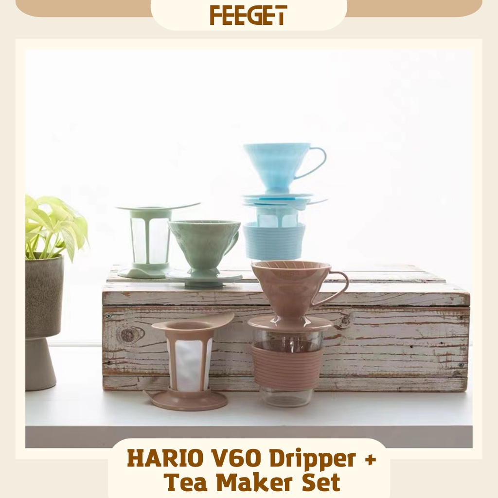 HARIO V60 Coffee Dripper 01/02 + One Cup Tea Maker set | Shopee Malaysia