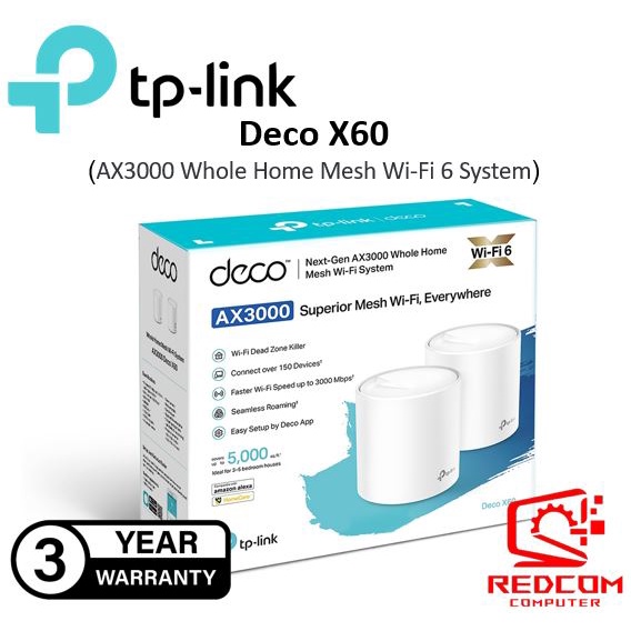 TP-LINK DECO X60 AX3000 Whole Home Mesh Wi-Fi 6 ROUTER | Shopee Malaysia
