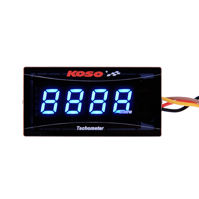 Digital Koso Mini RPM Tacho Meter LCD Display Engine Tachometer Gauge ...